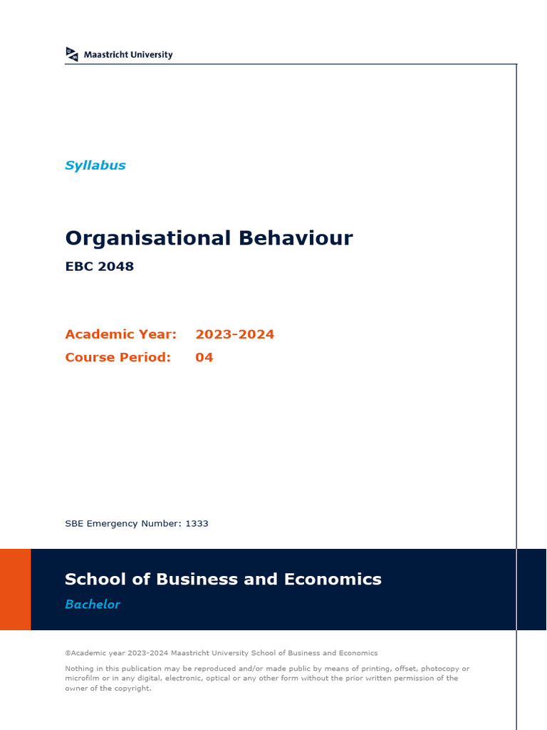 OB 2024 Syllabus | PDF