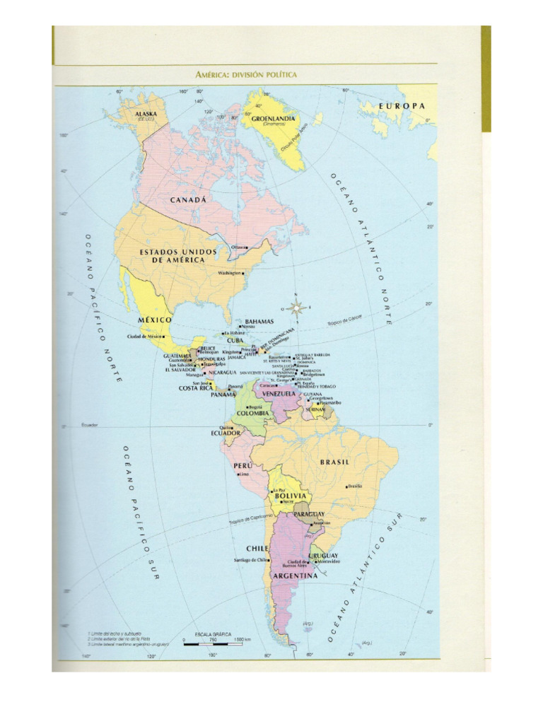 Mapa de América - División Política | PDF