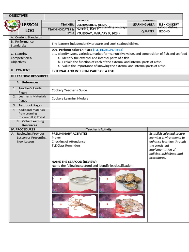 DLL For Class Observation 2 | PDF | Learning | Teachers