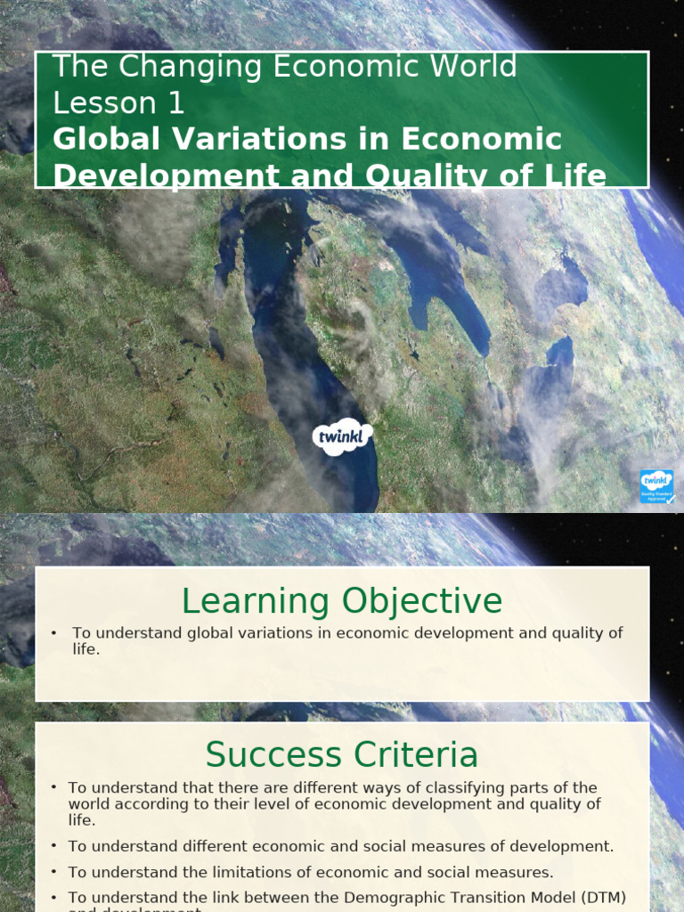 The Changing Economic World Lesson 1 - Power Point | PDF