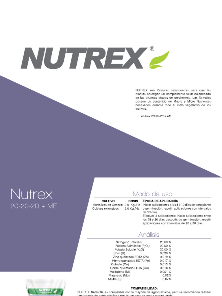 Nutrex 20N 20P 20K | PDF