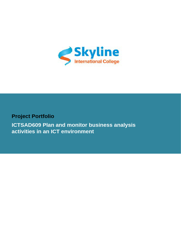 ICTSAD609 Project Portfolio | PDF
