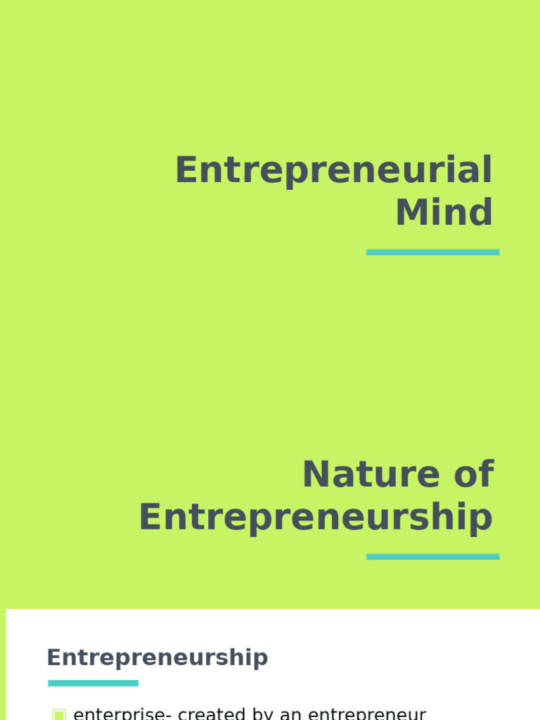 Week 1-2 Origin and Nature of Entrepreneurship | PDF