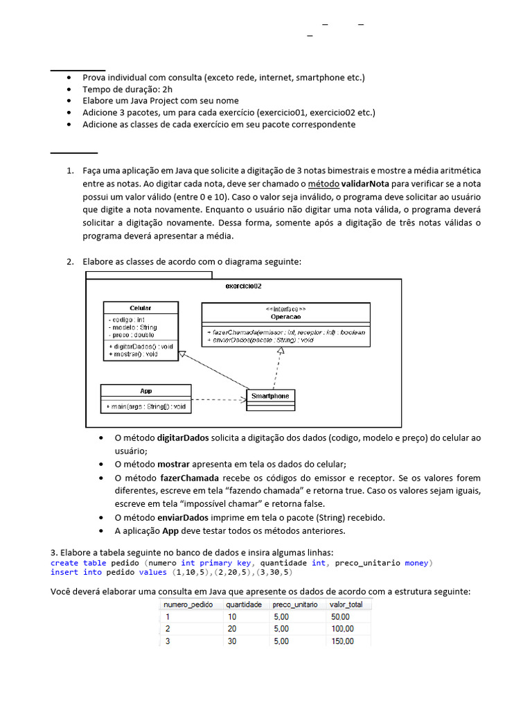 Prova Simulada POO | PDF