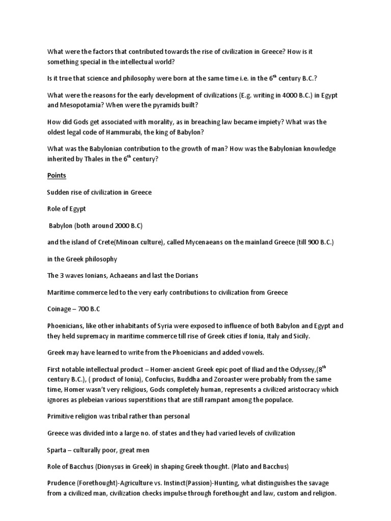 1-Rise of Greek Civilization | PDF | Ancient Greece | Dionysus