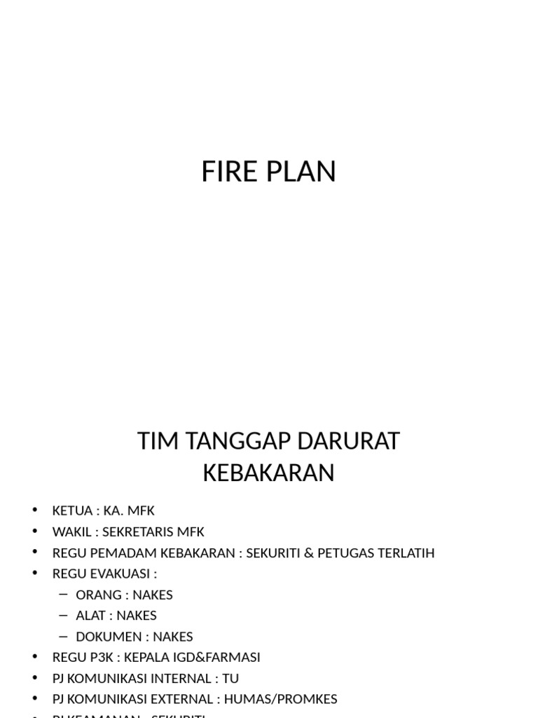 Fire Plan | PDF