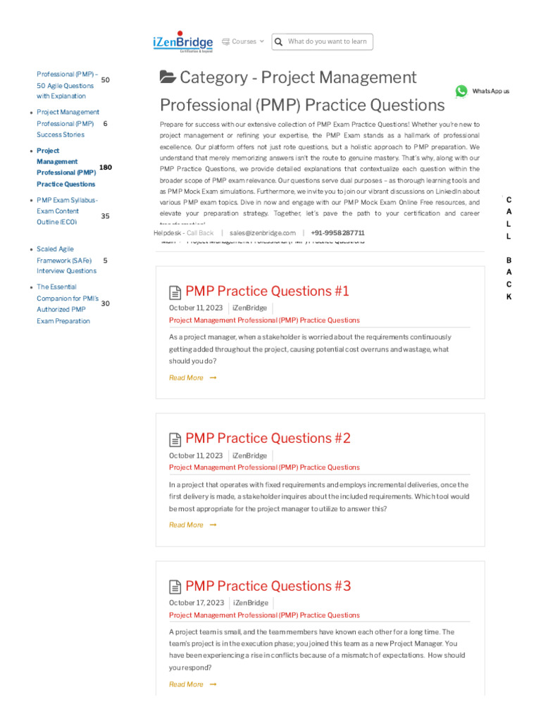 180 Project Management Professional (PMP) Practice Questions | PDF