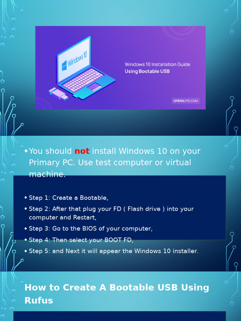 CREATE BOOTABLE AND INSTALL OS | PDF