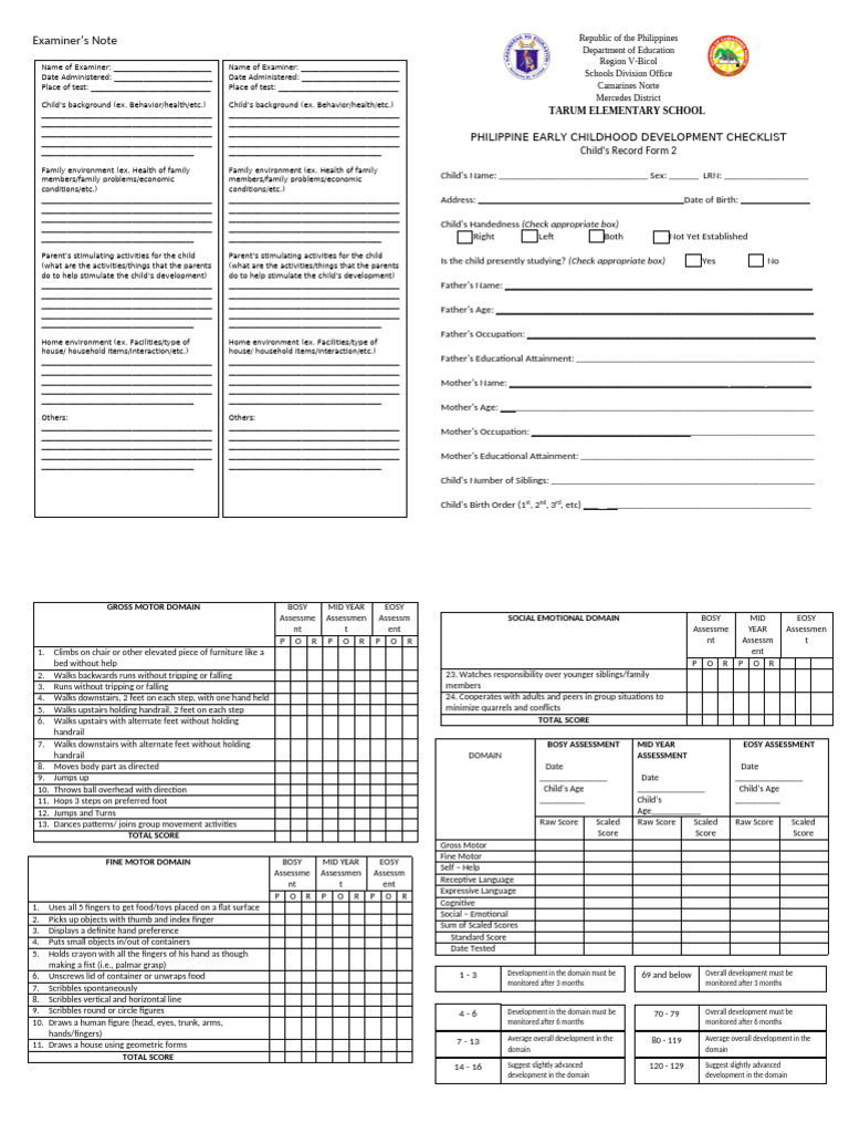 Eccd Checklist | PDF
