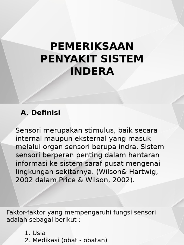 Mirna Dainti Pemerikaan Sistem Indera | PDF