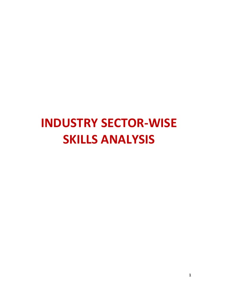Industry Skills Analysis Report | PDF | Sales | Banks