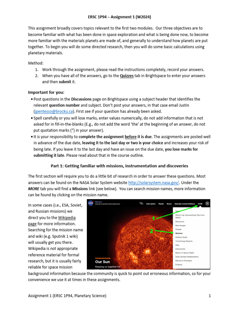 Assignment 1 W2024 Worksheet | PDF