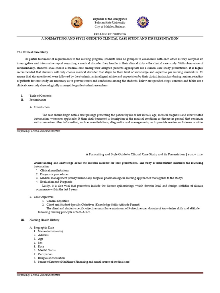 A Guide To Clinical Case Study and Its Presentation | PDF