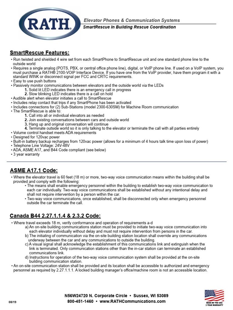 Rath Smart Rescue Sell Sheet | PDF