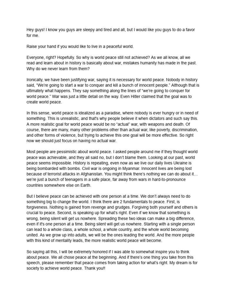 Speech Contest | PDF
