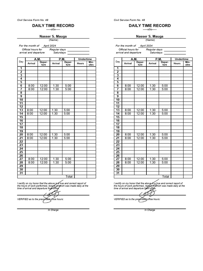 MEP DTR April 2024 | PDF