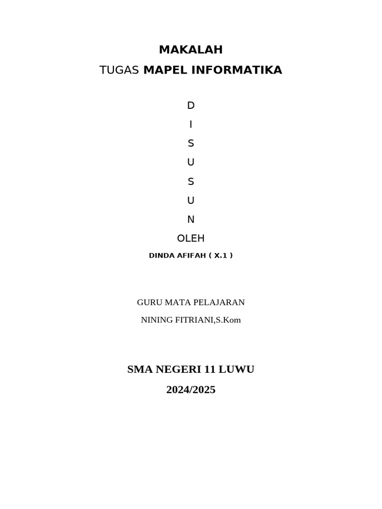 MAKALAH Informatika | PDF
