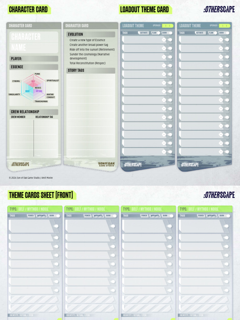 MetroOtherscape - Fillable Character Sheets 4G9thG | PDF