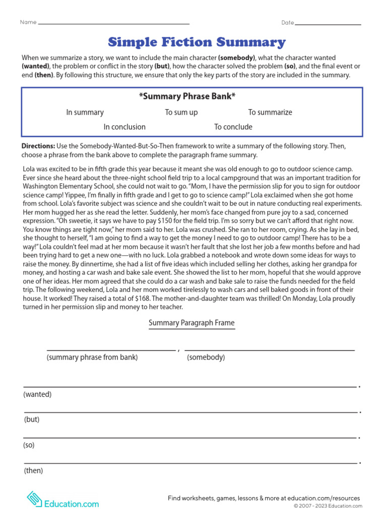 Simple Fiction Summary | PDF