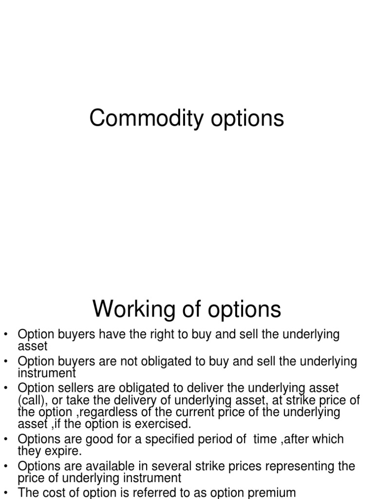 Understanding Commodity Options Basics | PDF | Call Option | Option ...