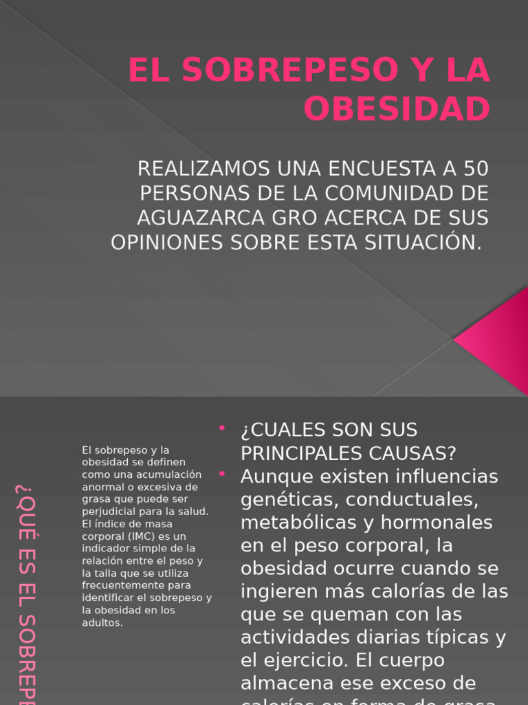 El Sobrepeso y La Obesidad | PDF