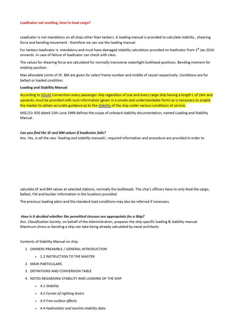 Loadicator Not Working v2 | PDF