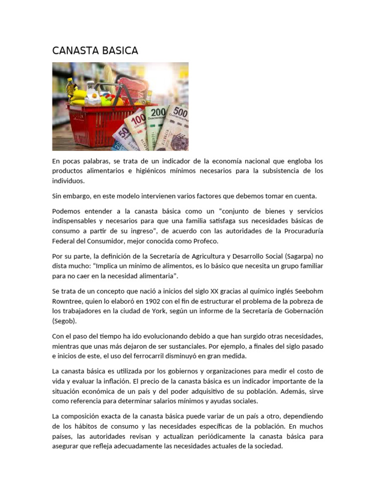 Canasta Basica | PDF