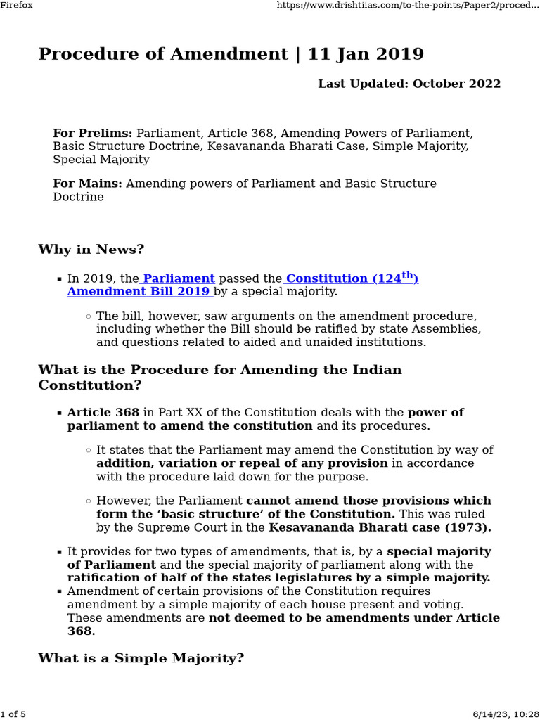 Amendment Procedure | PDF