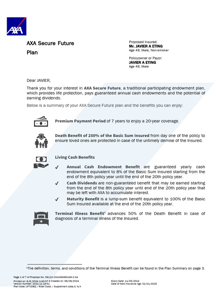 Javier Eting - Axa Secure Future | PDF