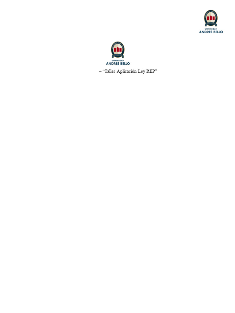 Taller 7. Aplicación Ley REP 2024 | PDF