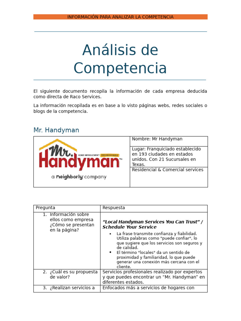 Como hacer un análisis de competencia | PDF