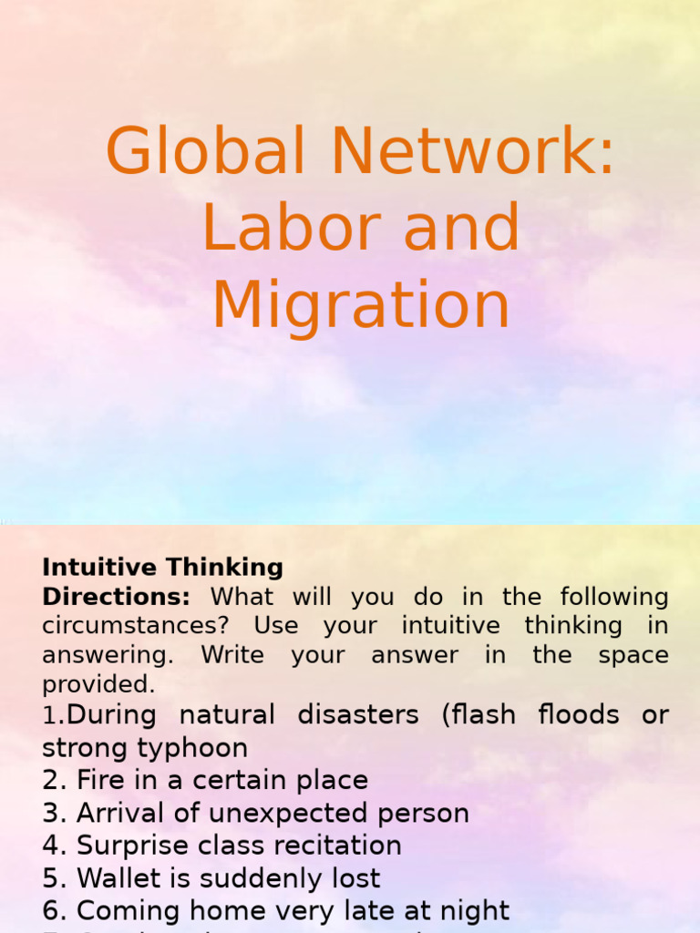 Global Network Labor and Migration | PDF