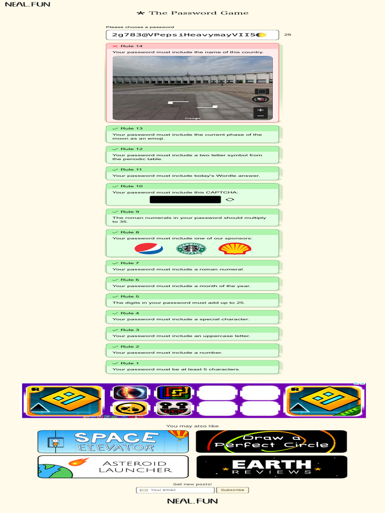 The Password Game | PDF