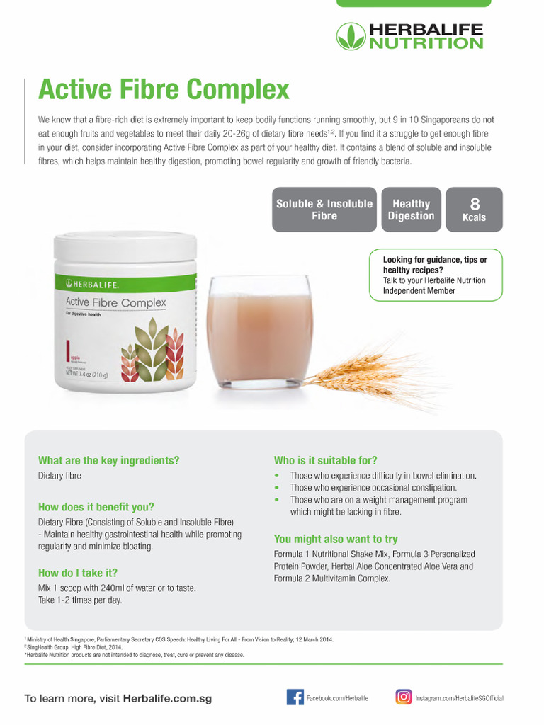 Factsheet - Active Fibre Complex ENG | PDF