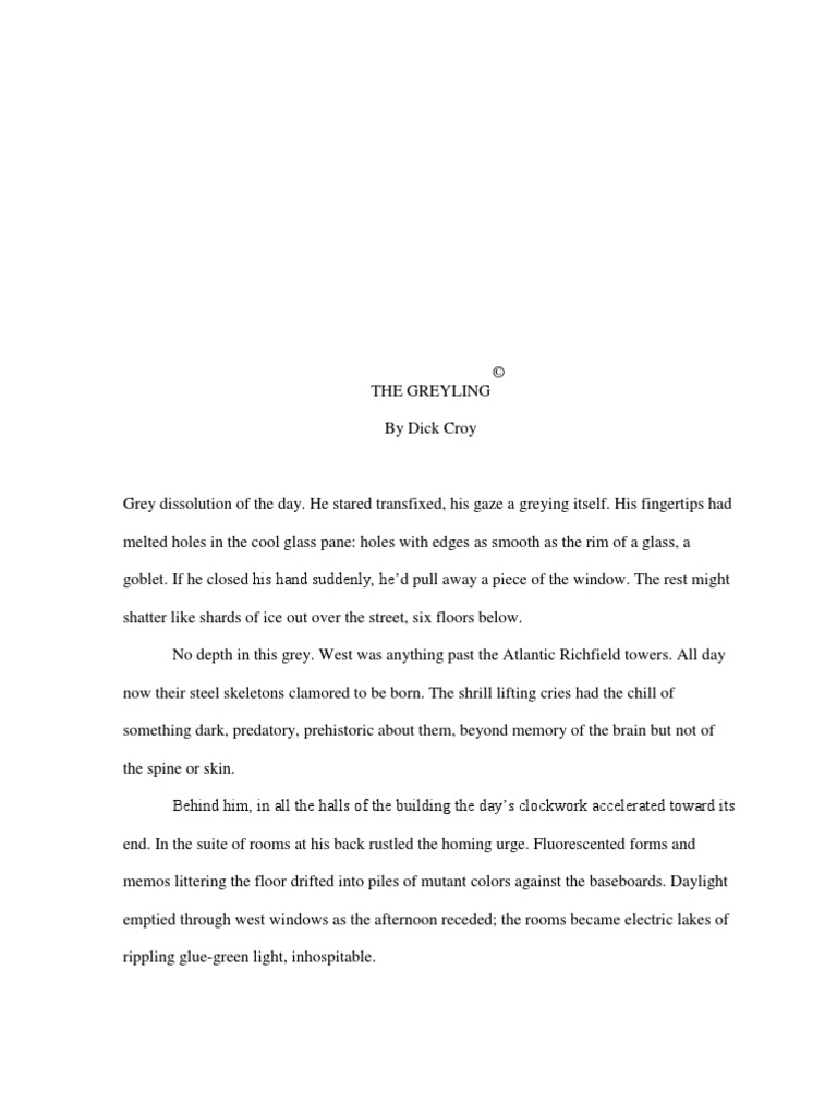 The Greyling © (Short Story) | PDF | Nature