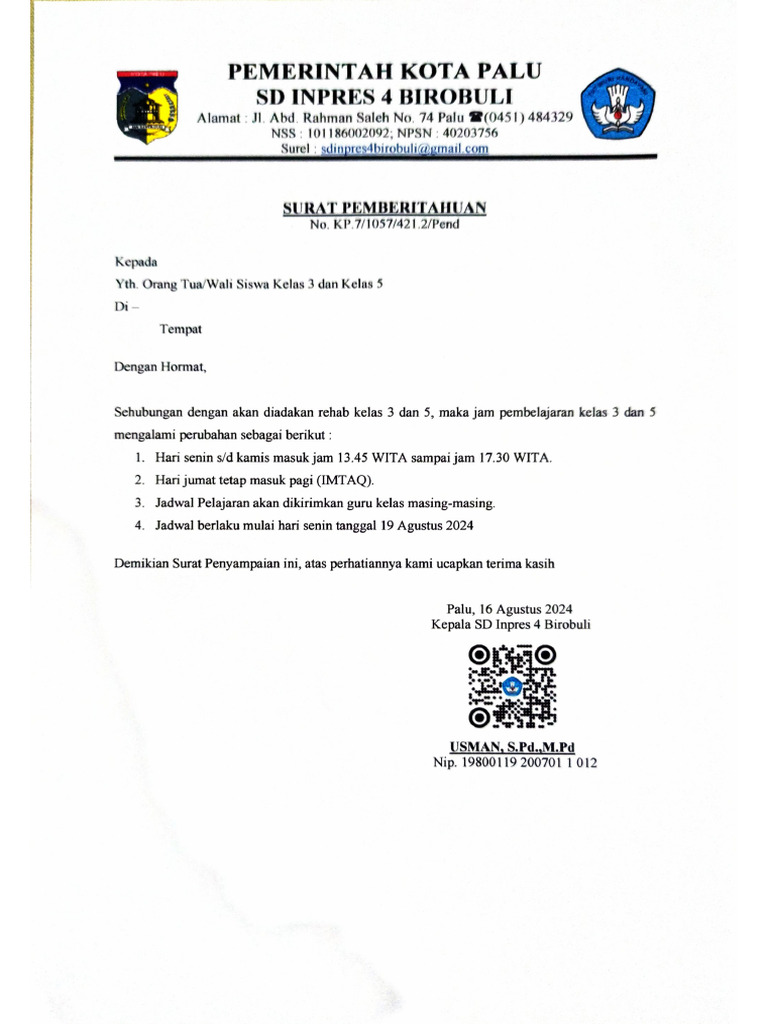 Surat Pemberitahuan | PDF