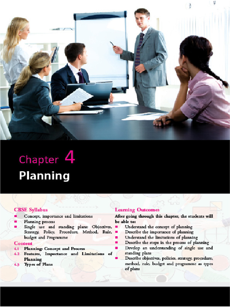 Subhash Dey B.ST XII Ch-4 Planning (Shree Radhey Publications) | PDF