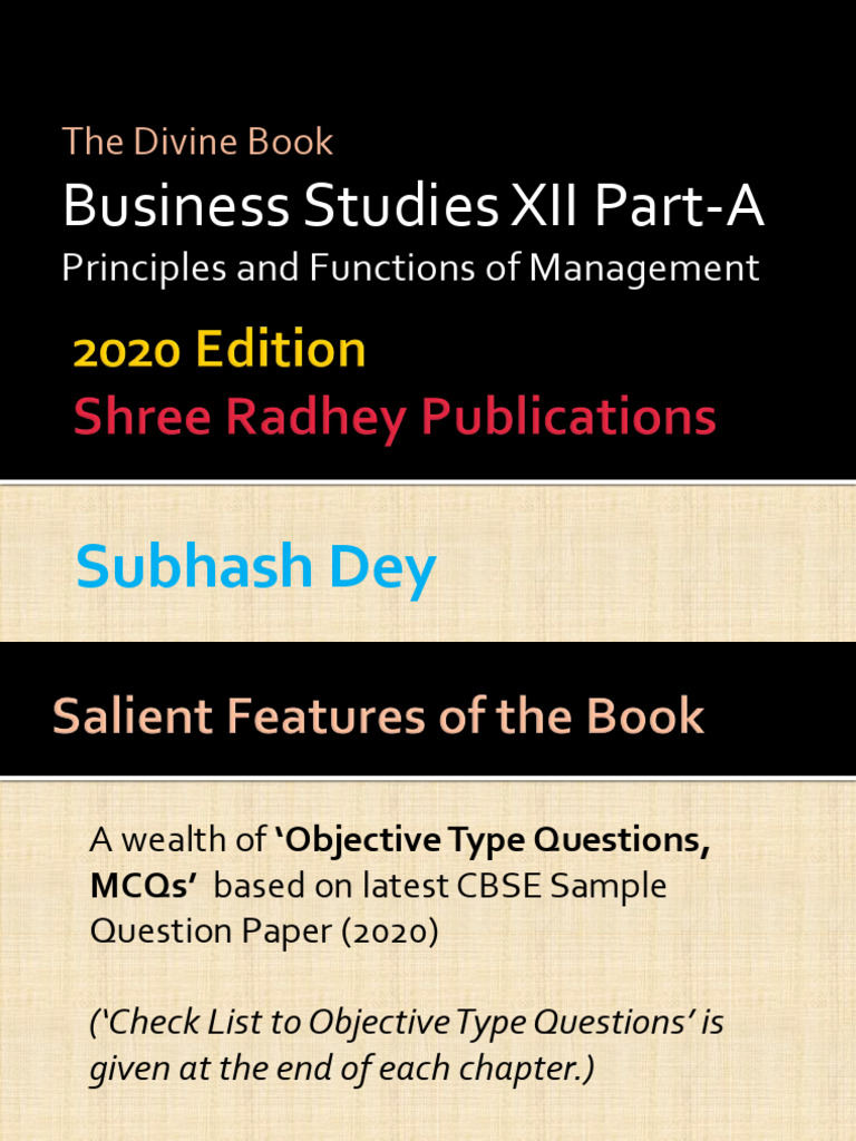 CH-2 PRINCIPLES OF MANAGEMENT Subhash Dey's | PDF | Multiple Choice | Career & Growth
