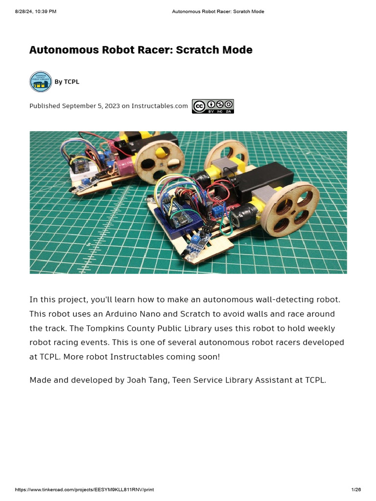 Autonomous Robot Racer - Scratch Mode | PDF