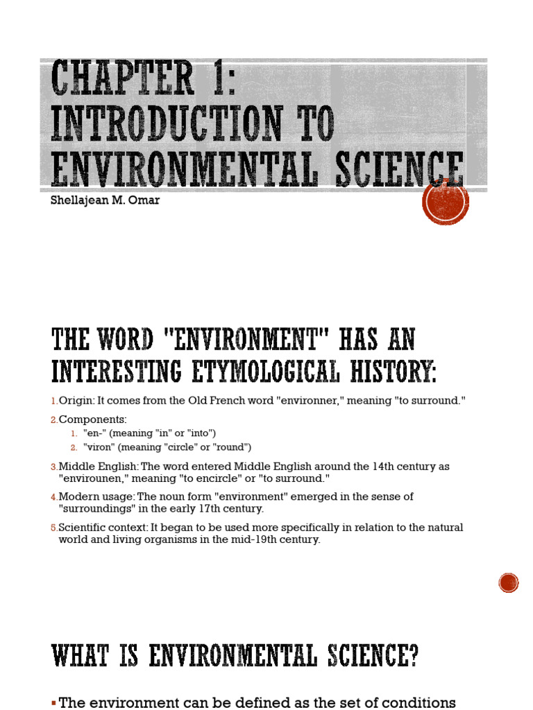 Chapter 1 Introduction To Environmental Science 102451 075221 | PDF