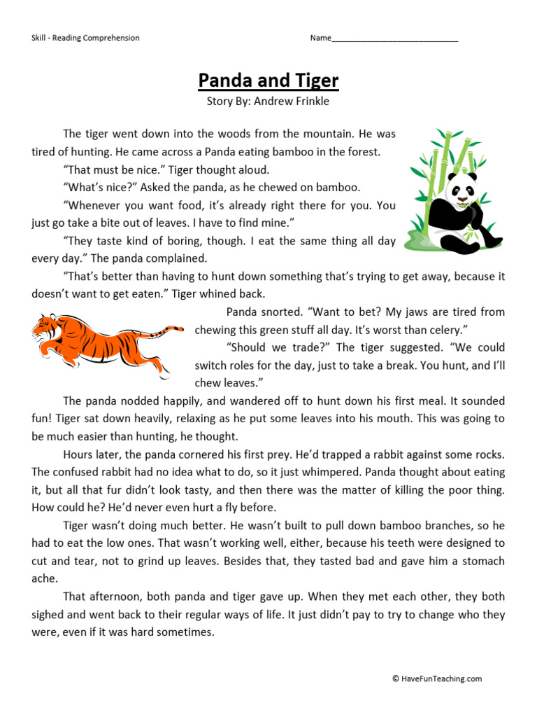 Panda and Tiger | PDF