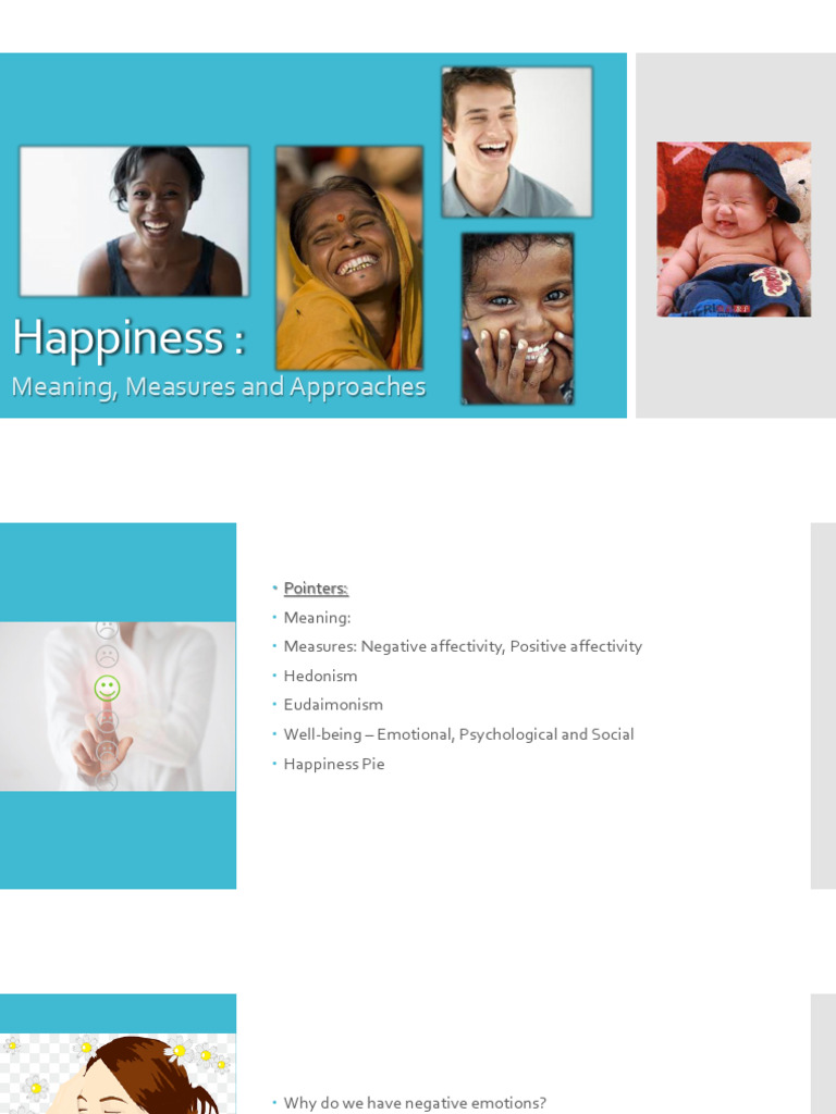 Happiness Meaning, Measure, Approaches | PDF