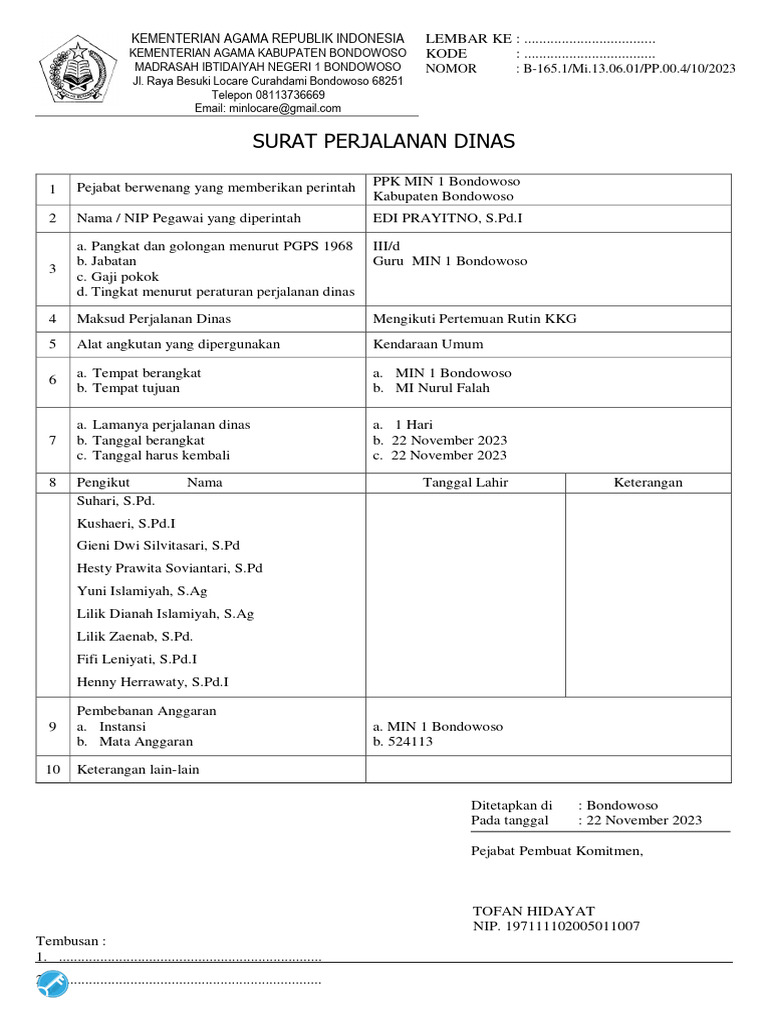 SPPD KKG Guru Kelas 2023 2 | PDF