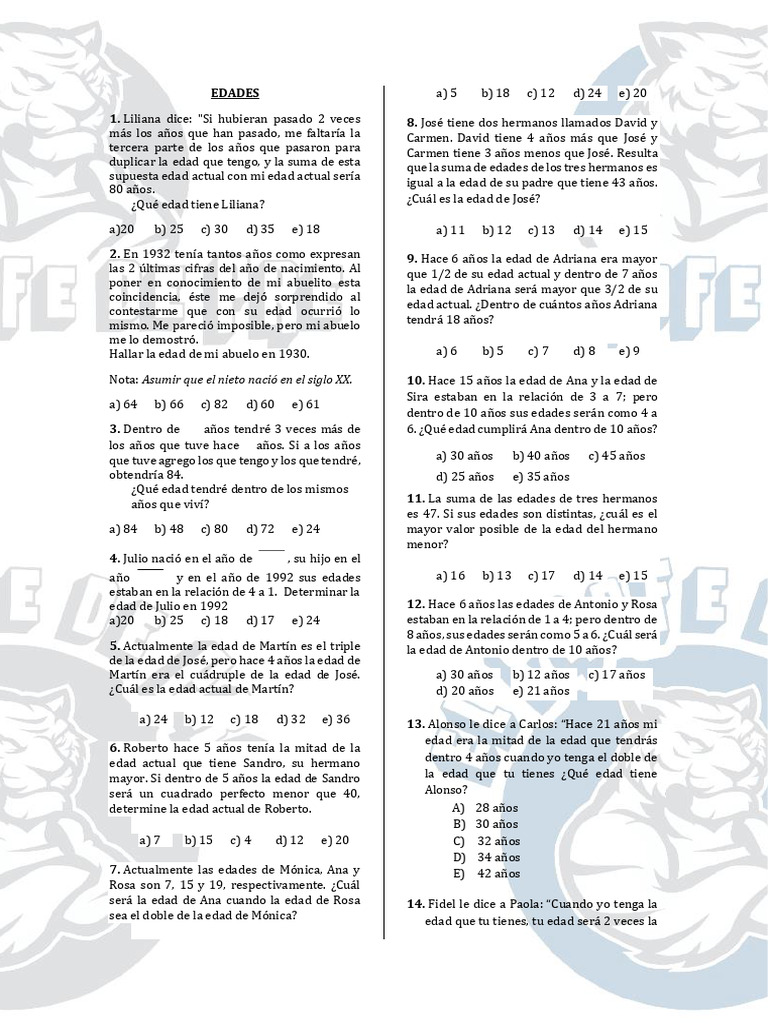 Avs4 - RM - Edades | PDF
