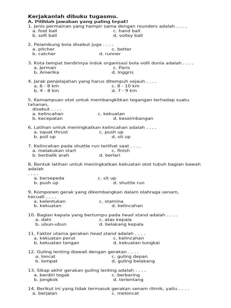 Soal Kls 5 | PDF