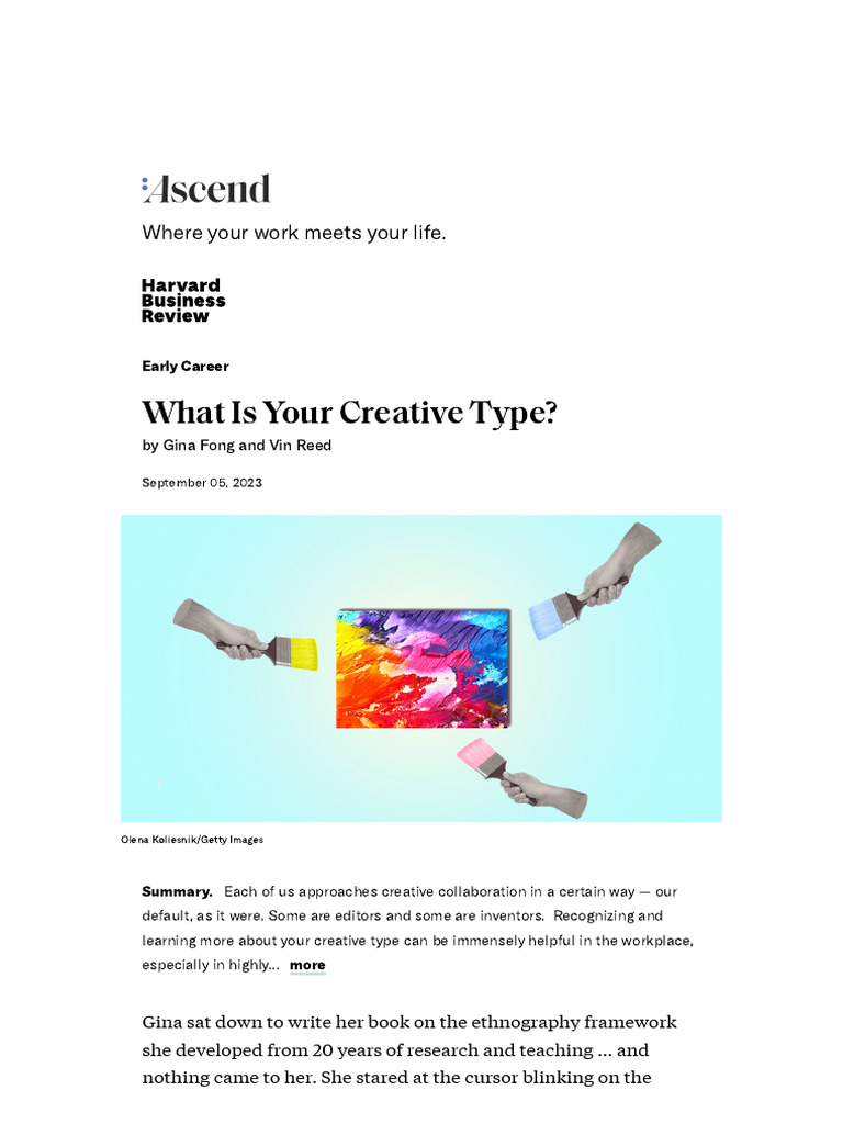 What is Your Creative Type | PDF