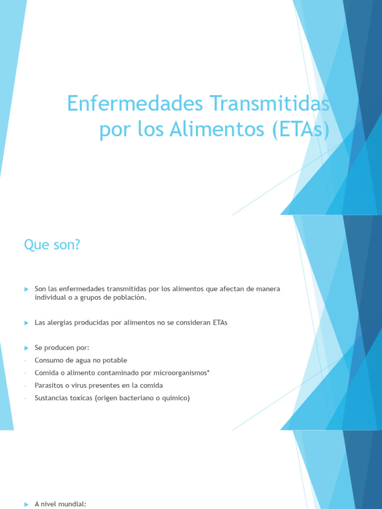 Enfermedades Transmitidas Por Los Alimentos (ETAs) | PDF
