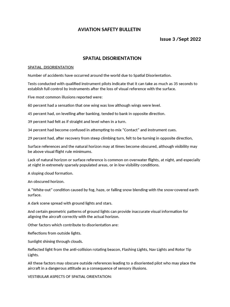 AVIATION SAFETY BULLETIN Issue 3 | PDF