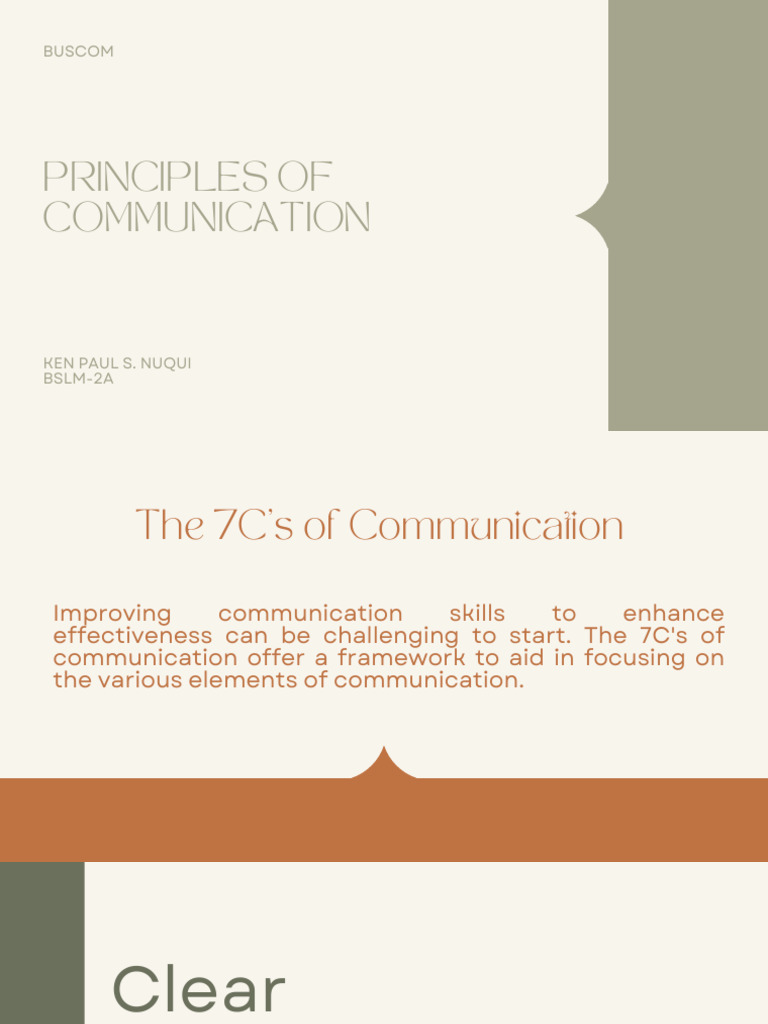 Buscom (Principles of Communication) - 20240820 - 144542 - 0000 | PDF | Communication | Cognition