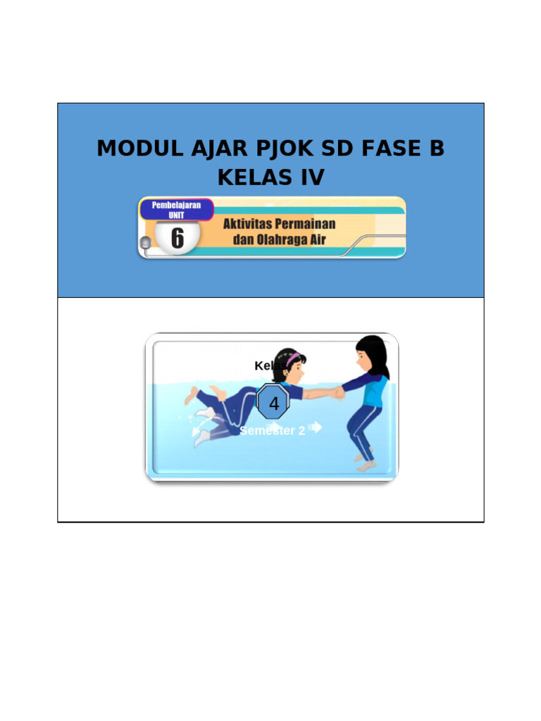 03 Modul Ajar Pjok Kelas 4 Renang | PDF